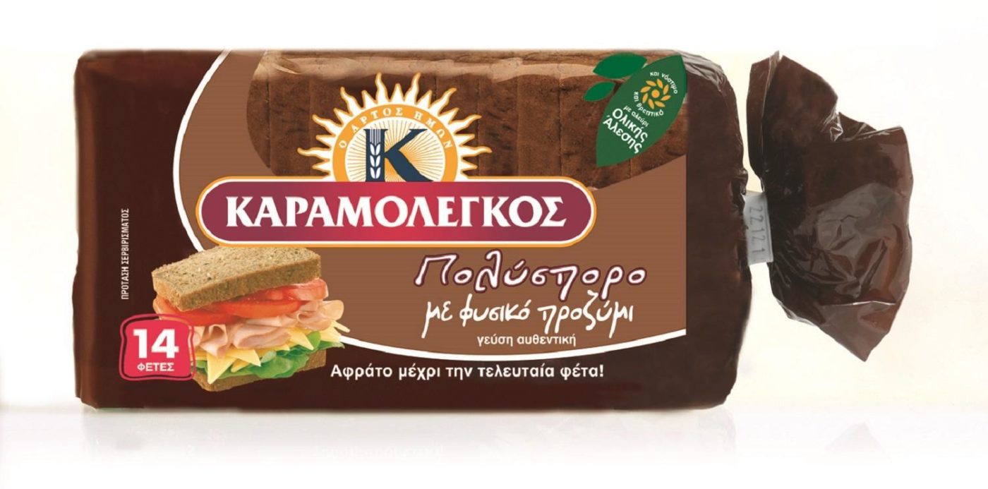 Ψωμί του Τοστ Πολύσπορο με Αλεύρι Ολικής Άλεσης Καραμολέγκος 14 φέτες ...
